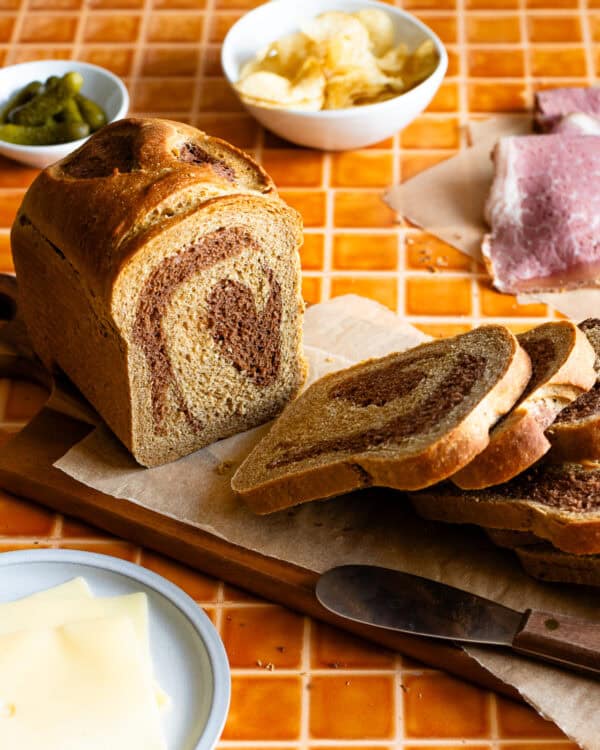 Sourdough Discard Marble Rye Bread - Make It Dough
